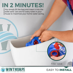 Toilet Tank Bank Water Saving Device - Reduce Flush Volume (1-Pack ...